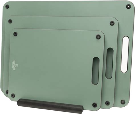 Ecoslice Snijplank Houtvezel Composiet Bpa Vrij 3 Stuks Met Standaard Bol