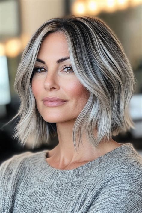 19 Gorgeous Gray Bob Hairstyles That Will Turn Heads Grey Camouflage
