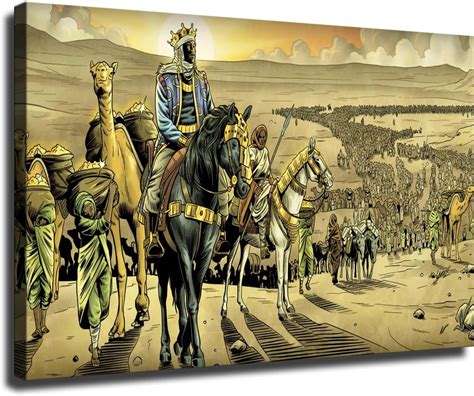 Obabo King Mansa Musa Art Poster Picture Hd Wall Art Canvas