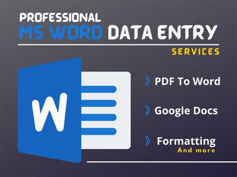 Professional Ms Word Data Entry Services Upwork