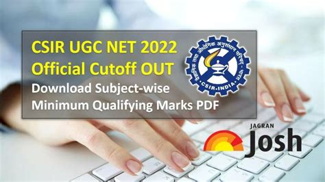 CSIR UGC NET 2022 Official Cutoff OUT Download Subject Wise Minimum Qualifying Marks PDF
