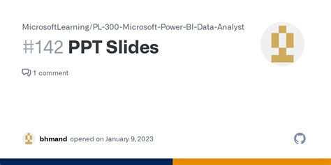 PPT Slides Issue MicrosoftLearning PL Microsoft Power BI Data Analyst GitHub