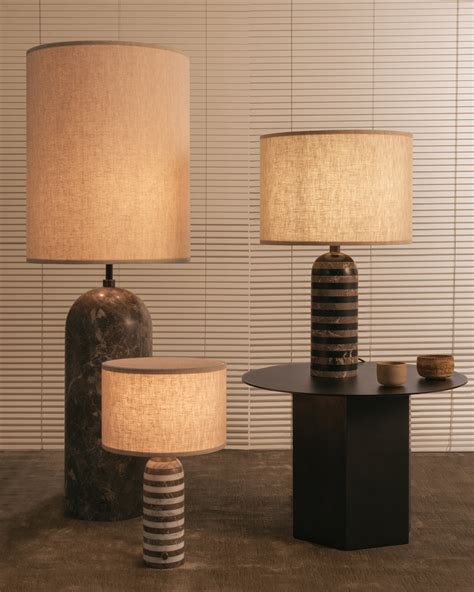 Gubi Gravity Upcycled Marble Edition Table Lamp Small Grey White