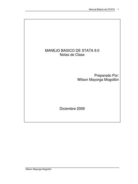 Manual Stata 90 Pdf Archivo De Computadora Tabla Base De Datos