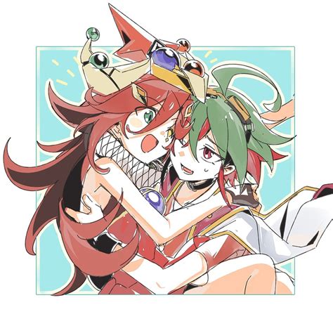 Sakaki Yuya And Odd Eyes Pendulum Dragon Yu Gi Oh And 1 More Drawn