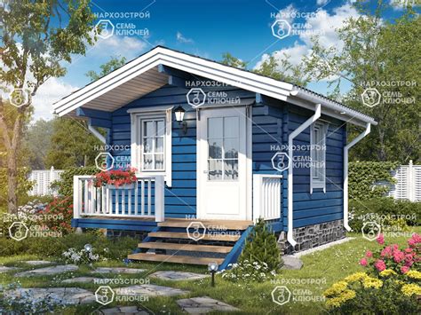 Синий дачный домик (49 фото) - фото - картинки и рисунки: скачать бесплатно