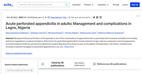 Acute Perforated Appendicitis In Adults Management And Complications Acute Perforated Appendicitis In Adults Management And Complications