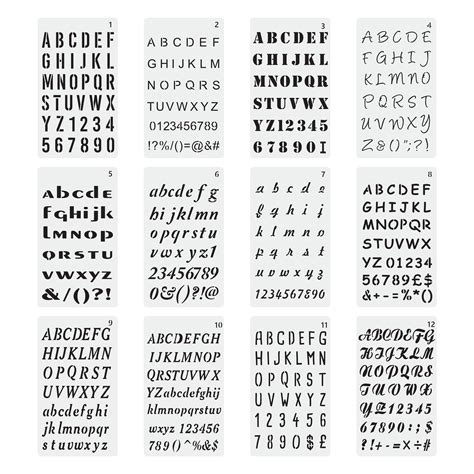 Letter Stencils 12 Pack 4 X 7 Inch Alphabet Stencils Letter Stencil