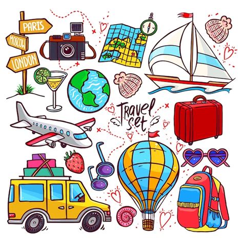Travel Clip Art Vibrant Graphics To Elevate Your Adventure Brand