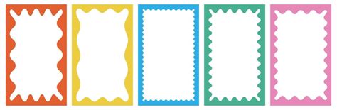 Wave Scalloped Edge Wavy Abstract Frame Retro Aesthetic Zigzag Text