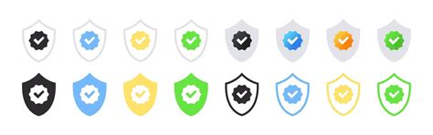 Verification Check Marks Profile Verification Vector Icons Verification Badges With Shields
