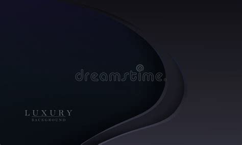 Abstract Dark Blue Gradient Design With Oval Curtains Stock Vector