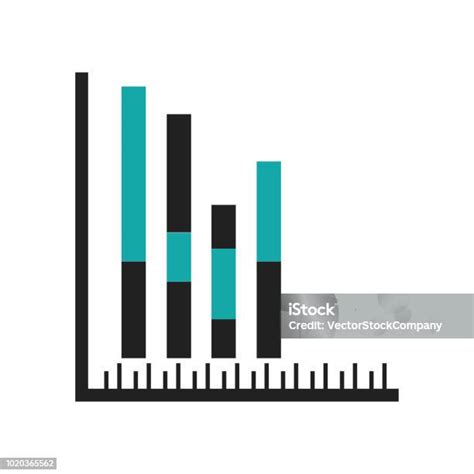 plusieurs variable vertical bars graphique icône vector signe et