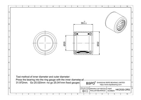 HK2530-2RS Drawn Cup Needle Roller Bearings | BSPD Bearing Manufacturing