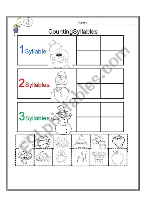 Syllables Activity Esl Worksheet By Sabie23