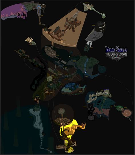 Dark Souls Illustrated World Map By Vgcartography On Deviantart
