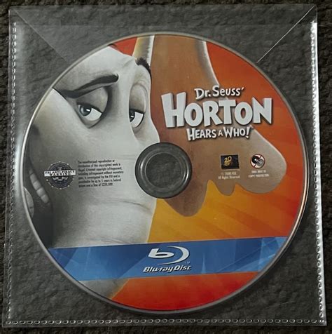 New Dr Seuss Horton Hears A Who 2008 Blu Ray Disc Only In Clear