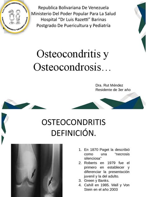Osteocondritis Y Osteocondrosis Pdf Rodilla Especialidades Medicas