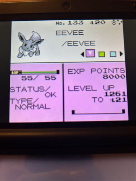 Gen 2 Shiny Bills Eevee On Crystal Vc After 5308 Soft Resets R