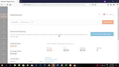 Magento2 After Magento Admin Login The Dashboard Screen Continuously