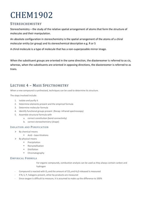 Chem Lecture Notes Chem1912 Chemistry 1b Advanced Usyd Thinkswap