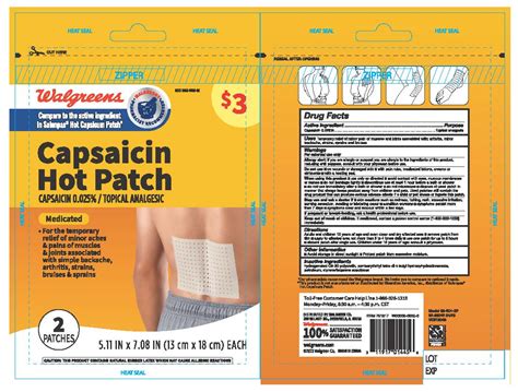 Capsaicin Heat Patches Back And Large Areas Details From The Fda Via