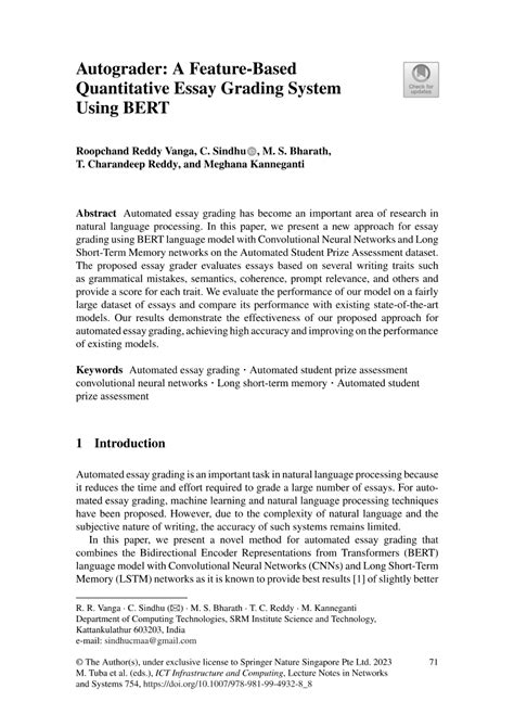 Pdf Autograder A Feature Based Quantitative Essay Grading System