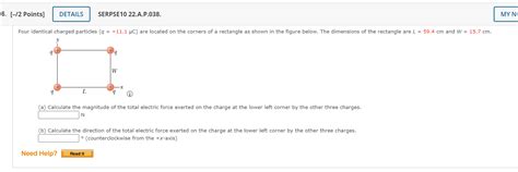 Solved A Calculate The Magnitude Of The Total Electric Chegg