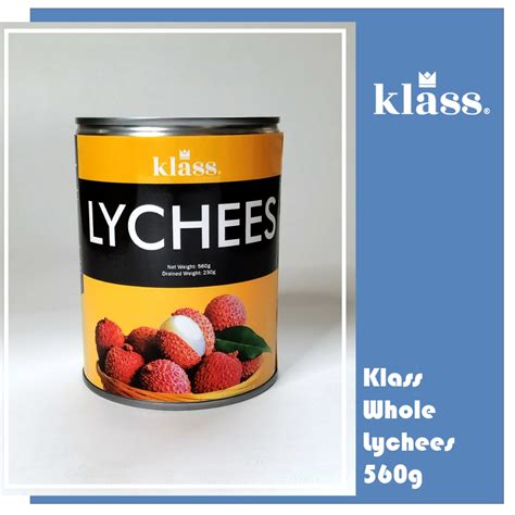 Klass Whole Lychees In Syrup Fruit Dessert Canned Lychee Premium