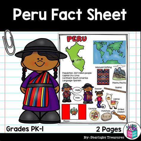 Peru Fact Sheet For Early Readers Classful