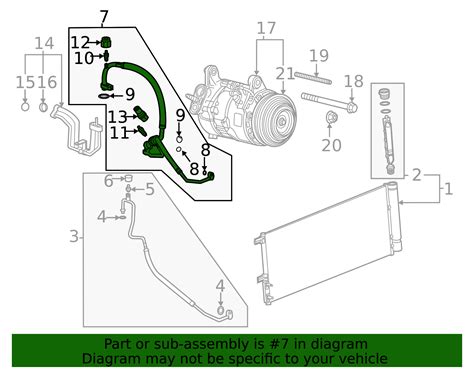 2020 2025 Gm Air Conditioning Compressor To Condenser Hose Assembly 23406999 Gm Parts Center