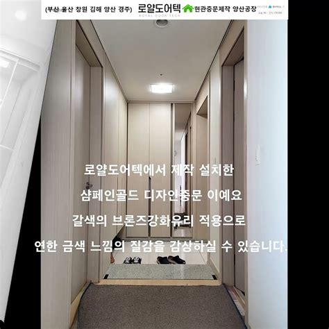 로얄도어텍 울산중문 문수산더샵아파트 샴페인골드 현관도어 설치 하였어요 Youtube
