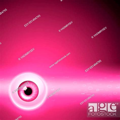 Abstract Pink Background With Eye And Stream Binary Code Stock Vector Vector And Low Budget