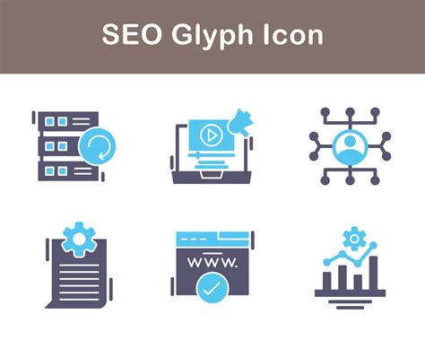 Seo Vector Icon Set 21122997 Vector Art At Vecteezy