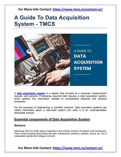 A Guide To Data Acquisition System DAQ System TMCS By Tmcsindia Issuu