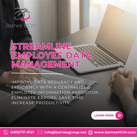 barnes hcm on linkedin streamline employee data management 💻 improve data accuracy and…