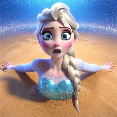 Elsa In A Quicksand 1 By Ailuffy On Deviantart