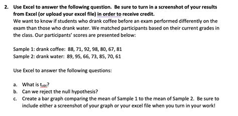Solved Use Excel To Answer The Following Question Be Sure