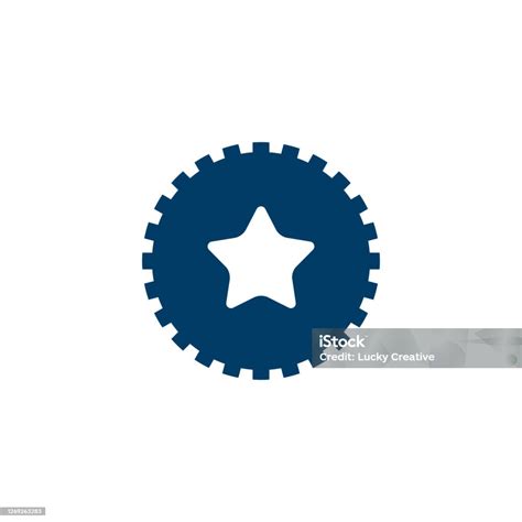 스타 기어 로고 디자인 컨셉 벡터 브라이트 메카닉 로고 템플릿 최고의 수리 로고 기호 개발에 대한 스톡 벡터 아트 및 기타