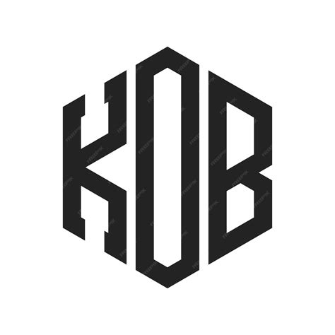 Premium Vector Kob Logo Design Initial Letter Kob Monogram Logo Using