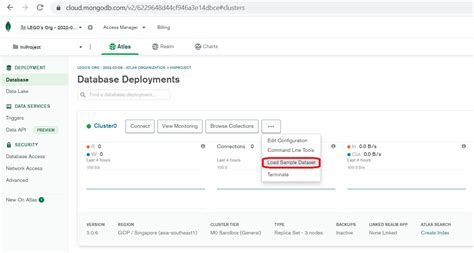 5 Mongodb Clound Atlas Tạo Dữ Liệu Mẫu Sample Dataset