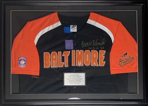 Lot Detail Frank Robinson Signed Vintage Style Baltimore Orioles Jersey Framed 245 X 35
