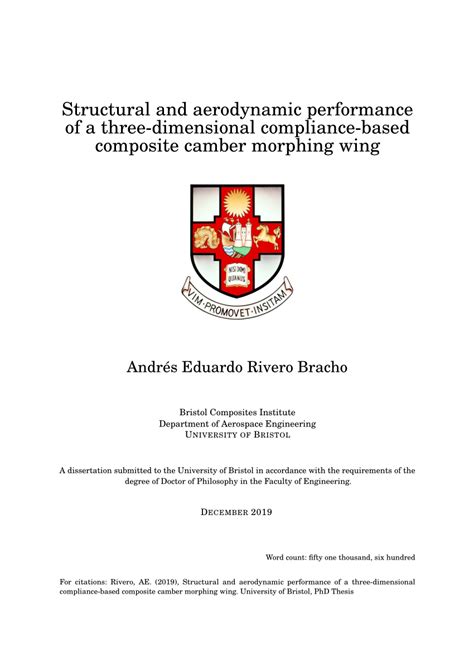 Pdf Structural And Aerodynamic Performance Of A Three Dimensional Compliance Based Composite