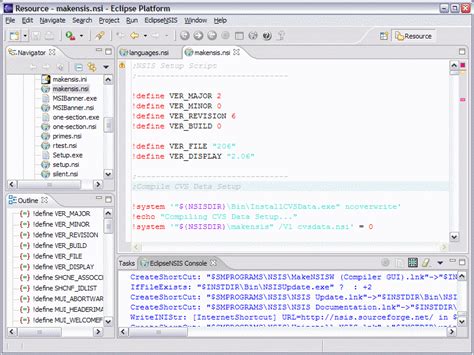 File Compiling A Set Of Nsis Scripts Using Eclipse Stack Overflow
