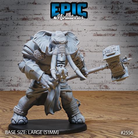 Elephant Folk Barbarian Hammer Large