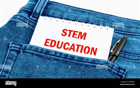 Stem Education Science Technology Engineering Mathematics Stem Education Words On A Notebook