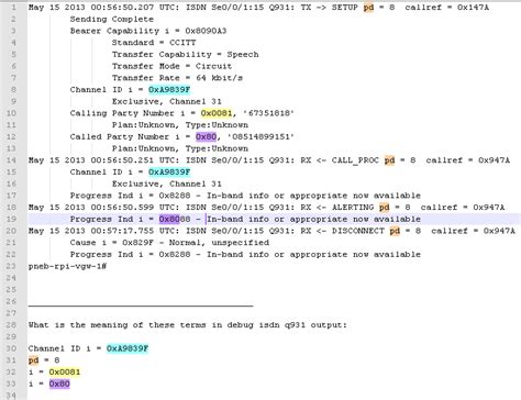 ISDN Q931 Message Cisco Community