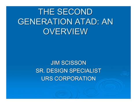 pdf the second generation atad an overview scission ww pdfatad
