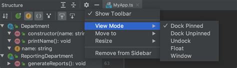 Source Code Hierarchy WebStorm