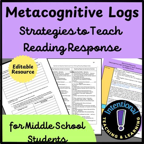 Metacognitive Logs Strategies To Teach Reading Response For Middle School